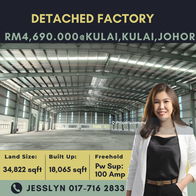 Kulai, Johor Bahru Build Up 18K Sf Detached Factory , Kulai for sale ...