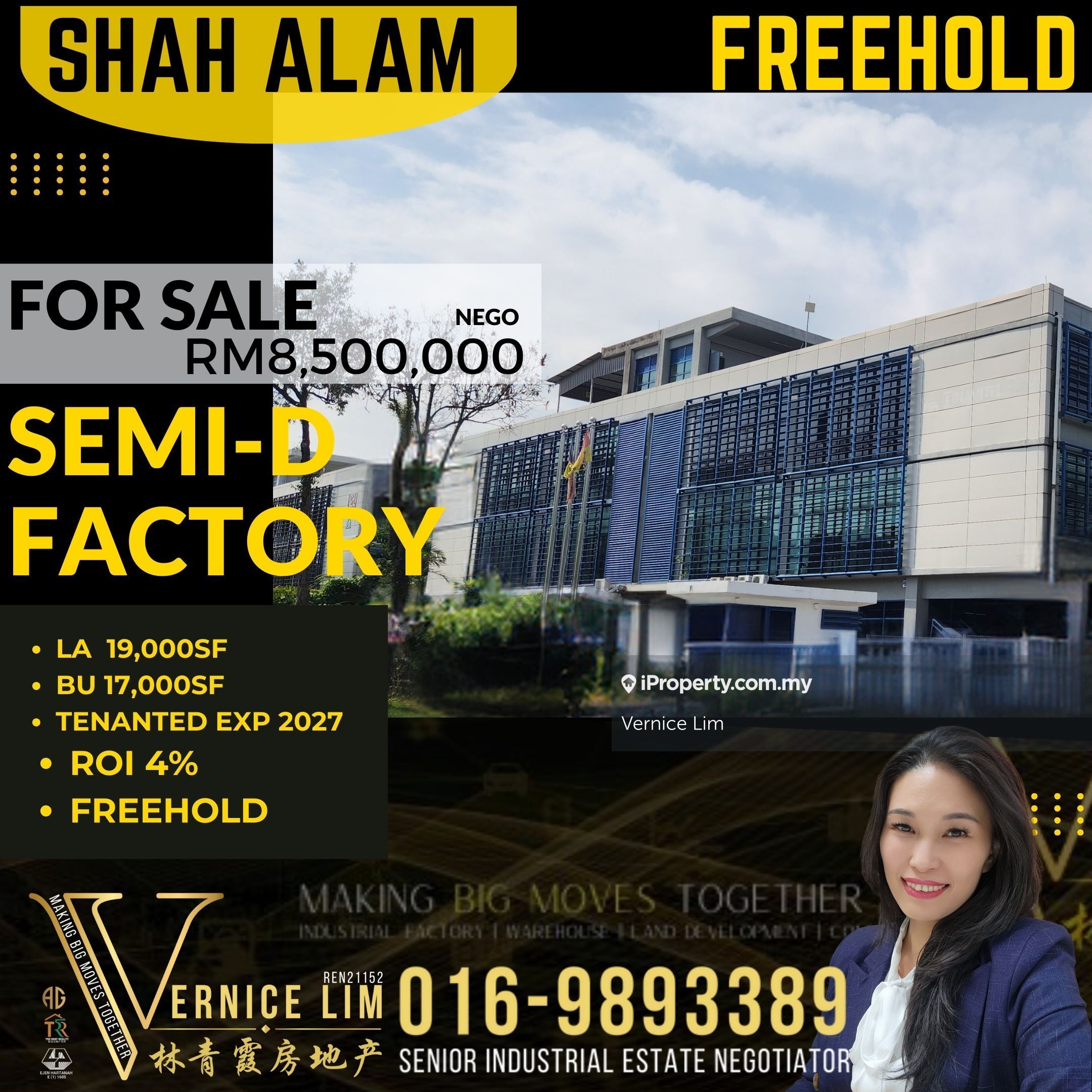 SEMI D FACTORY ANNEX 3STY OFFICE FREEHOLD, Bukit Jelutong Shah Alam Technology Park U8, Shah ...