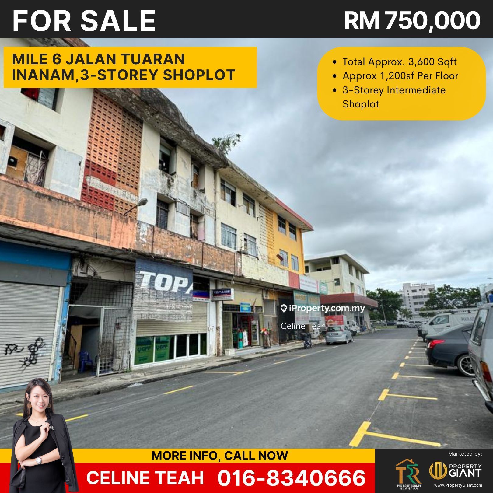 Inanam 3-storey Shoplot, Kota Kinabalu for sale - RM750000 | iProperty ...