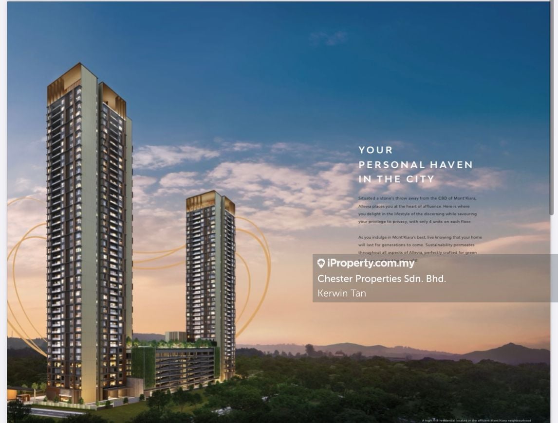 Allevia Condominium 4+2 bedrooms for sale in Mont Kiara, Kuala Lumpur ...