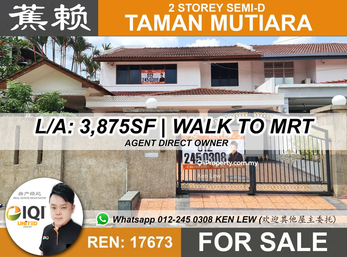 Semi-Detached House for sale at Taman Mutiara Barat, Taman Taynton View ...