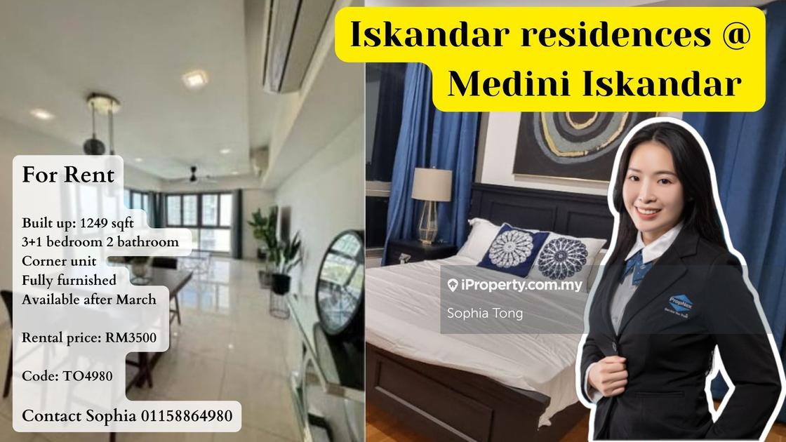 Condominium for rent at Iskandar Residences - RM 3,500 per month ...