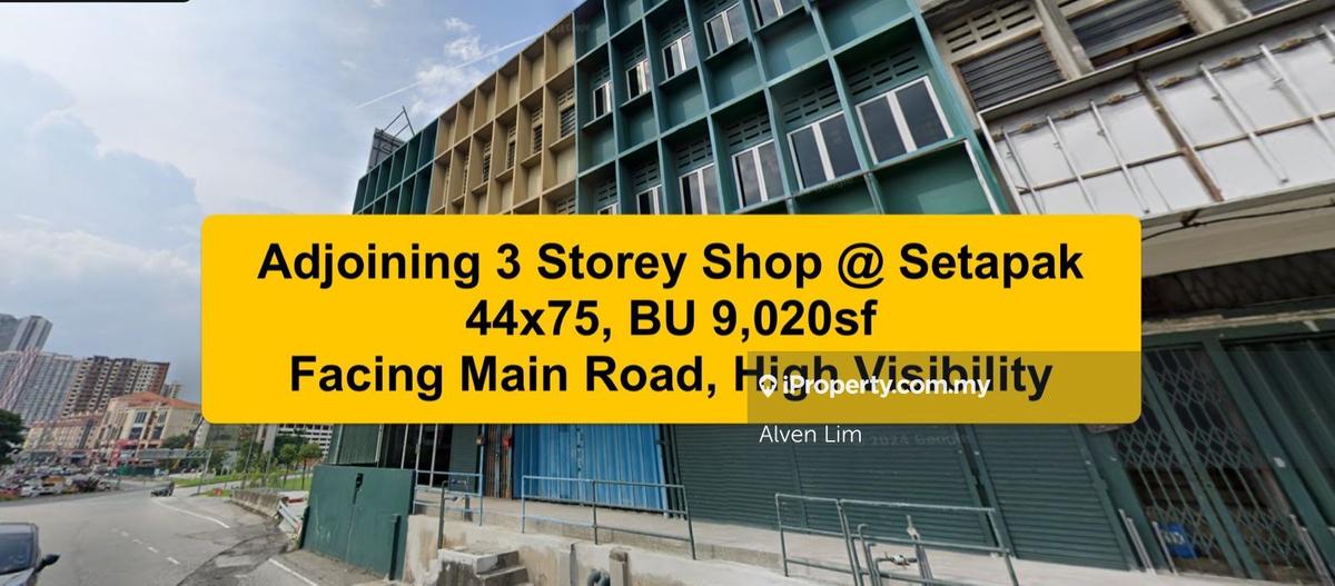 Shop for rent at Setapak, Adjoining 3 Storey Shop, 44x75, BU 9020sf ...