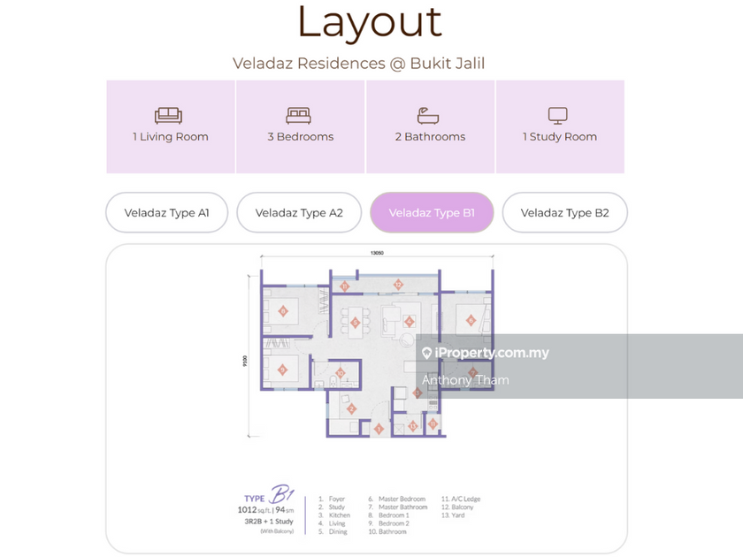 Veladaz Residences, Bukit Jalil for sale - RM680000 | iProperty Malaysia
