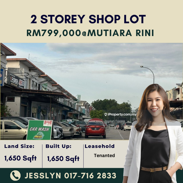Shop for sale at Mutiara Rini, 2 Storey Shop Lot - RM 799,000 ...