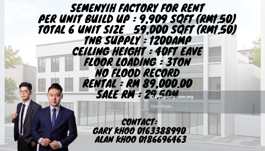 Link Factory for sale at Semenyih New factory Project 6 unit adjoining ...