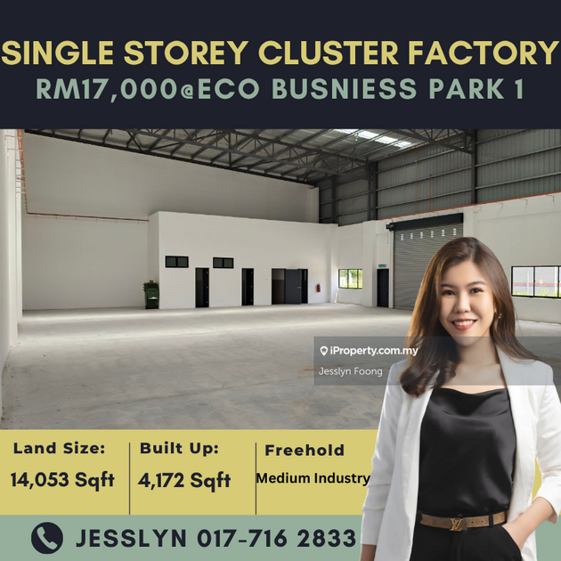 Cluster Factory for rent at Eco Busniess Park 1,Single Storey Cluster ...