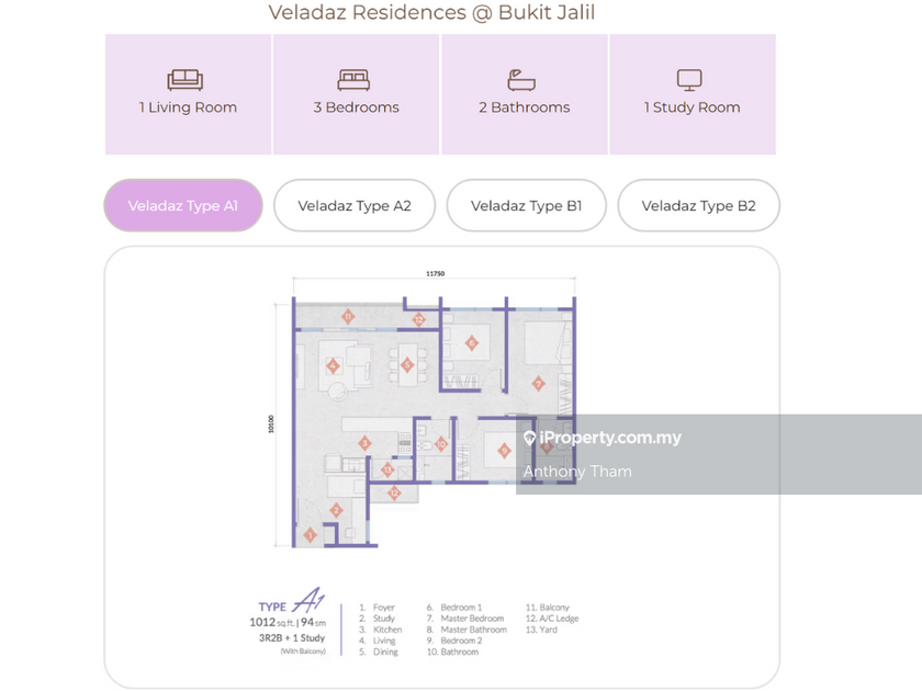 Veladaz Residences, Bukit Jalil for sale - RM680000 | iProperty Malaysia