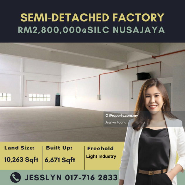 Silc Nusajaya, Semi-Detached Factory, Kawasan Perindustrian SILC ...