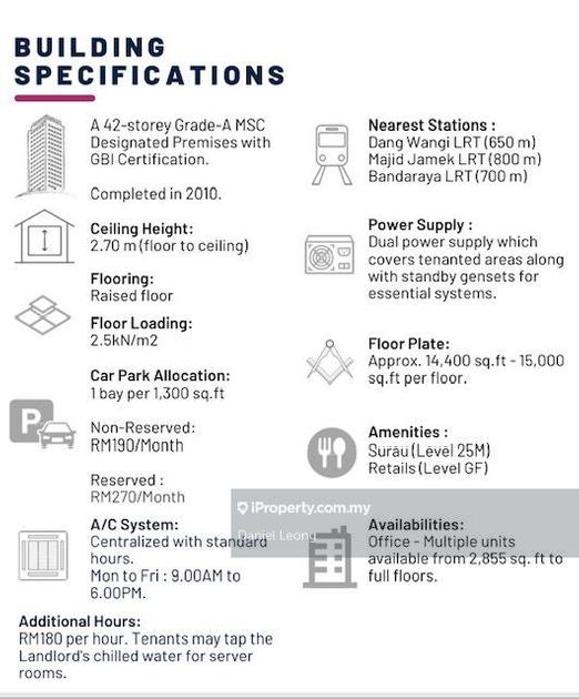Office for rent at Menara AIA CapSquare Tower Menara AIA Cap Square ...