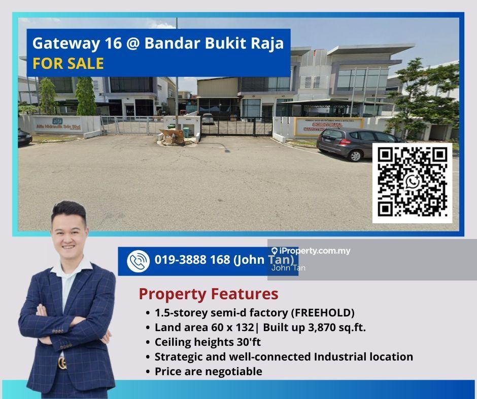 Semi-D Factory for Sale in Bandar Bukit Raja, Klang by John Tan
