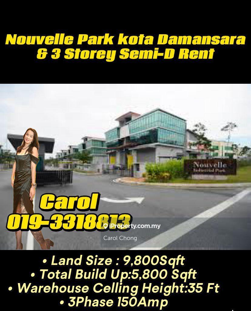 Semi-D Factory for Rent in Nouvelle Industrial Park, Petaling Jaya by Carol Chong
