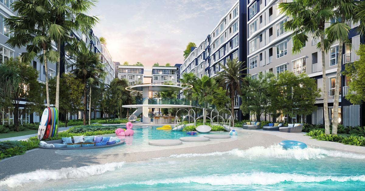 Kave Town Island คอนโดใกล้ ม.กรุงเทพ และคอมมูนิตี้มอลล์ พร้อมส่วนกลาง ...