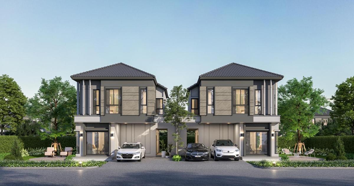 V Compound Tiwanon-Rangsit Next บ้านแฝดและทาวน์โฮม สไตล์โมเดิร์น บนถนน ...