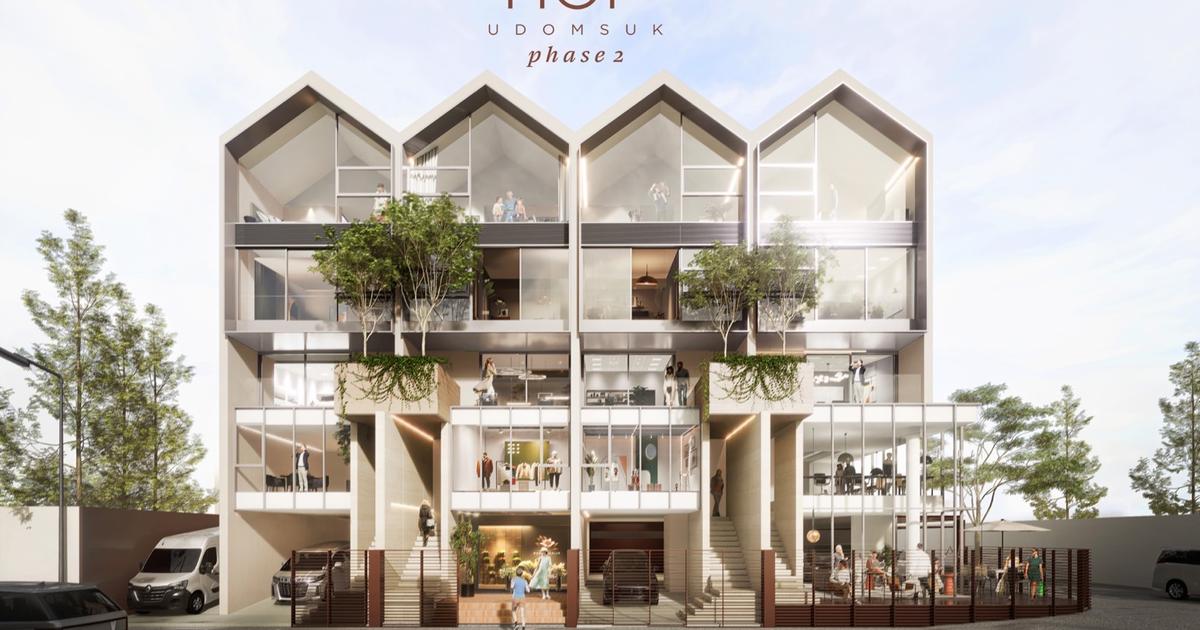 HOF UDOMSUK phase2 โครงการโฮมออฟฟิศใหม่ By UNI-LIVING โฮมออฟฟิศ 4.5 ชั้น พร้อมลิฟต์ เพียง 4 ...