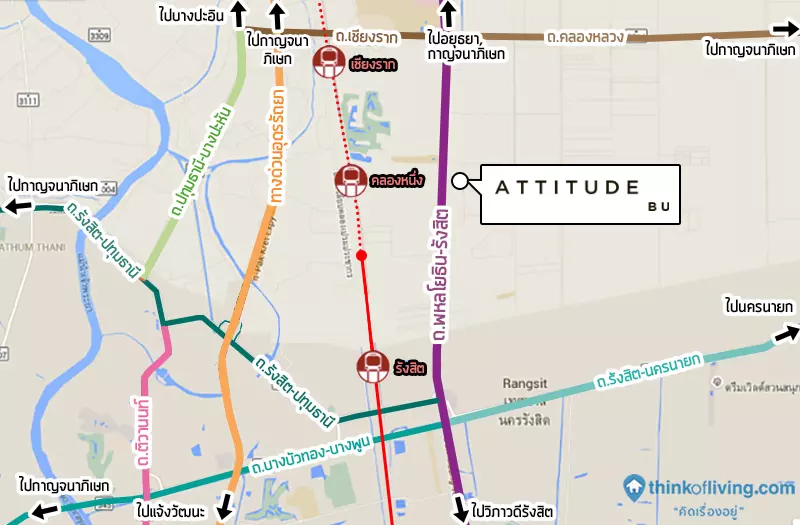 Attitude BU คอนโดตรงข้าม ม.กรุงเทพ รังสิต ติดถนนใหญ่พหลโยธิน Facilities ...
